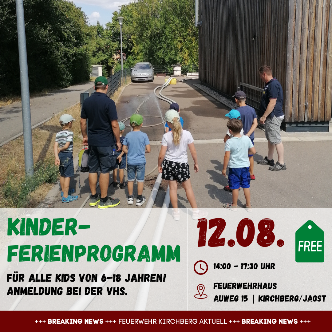 Kinderferienprogramm 2023 - Freiwillige Feuerwehr Kirchberg-Jagst